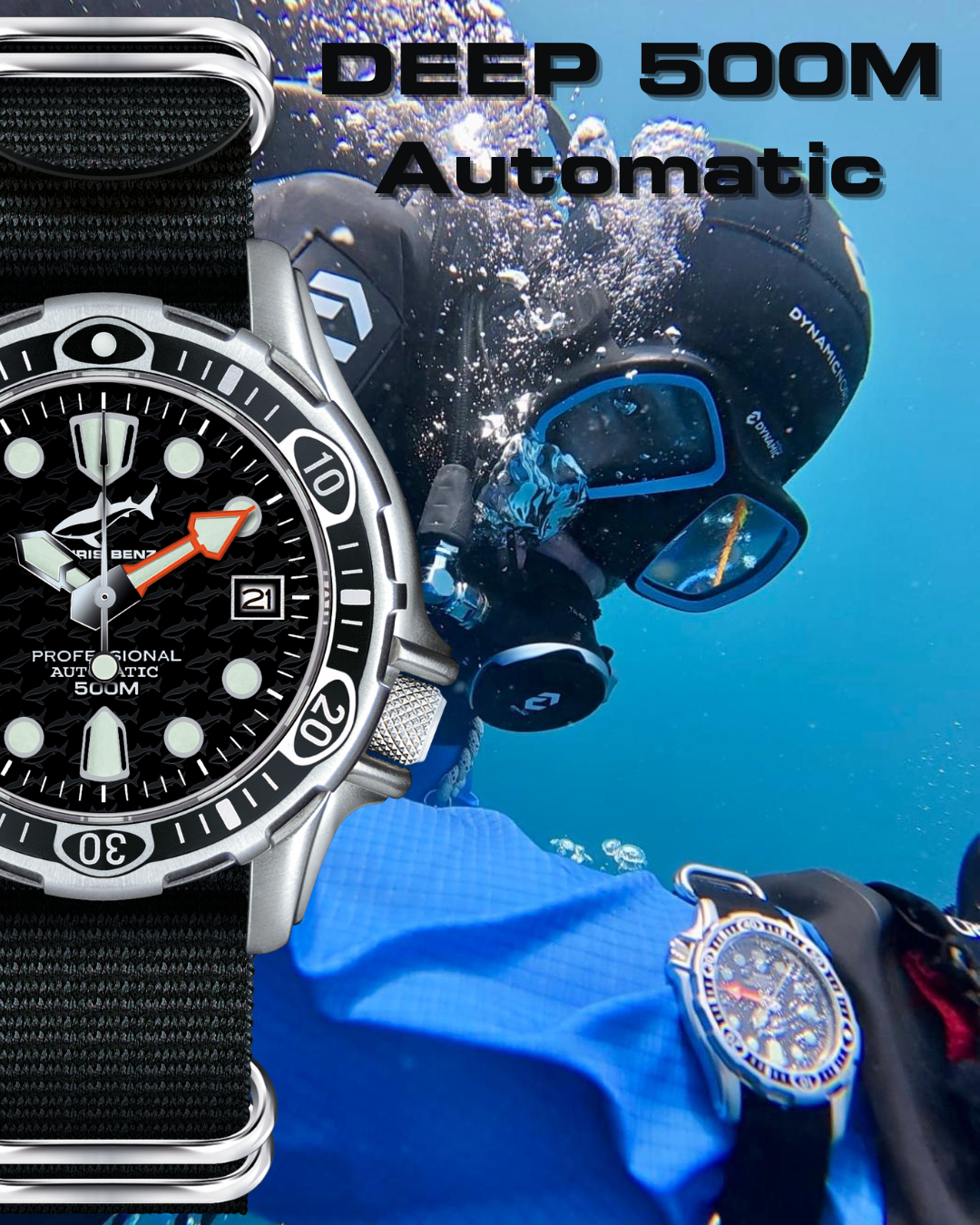 DEEP 500M Automatic – built for divers! – CHRIS BENZ Watches